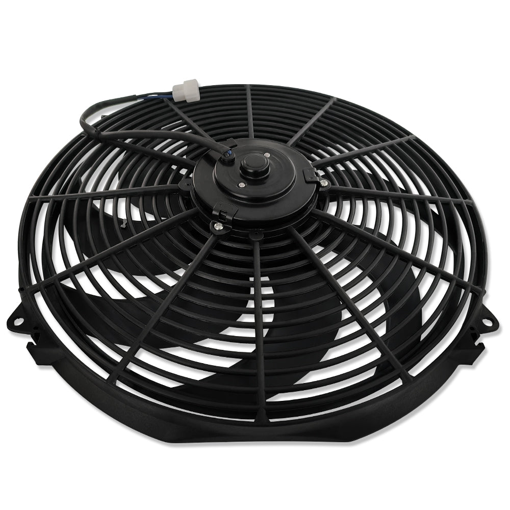 16" Wide Curved Blade Electric Radiator colling Fan 3000CFM w/ Mountin ...