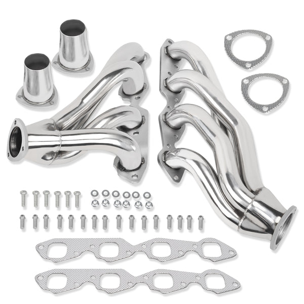 For Chevy Big Block 396 402 427 454 502 Engine Polished Stainless Exha ...